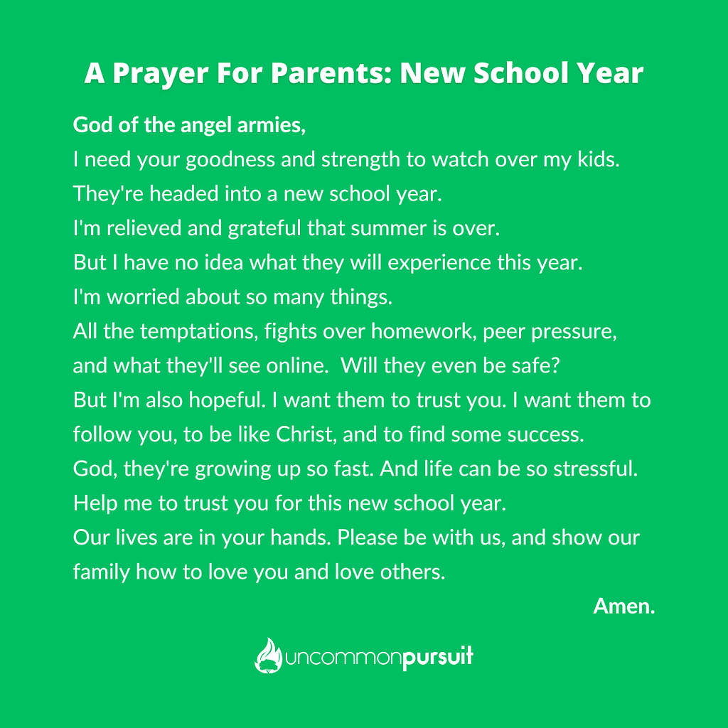 A prayer for the first day of school - My Step with God - The Uncommon ...